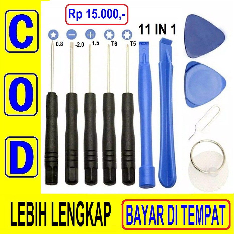 Jual 23D OBENG SET HP 11IN1 Service Handphone Servis Iphone Reparasi ...