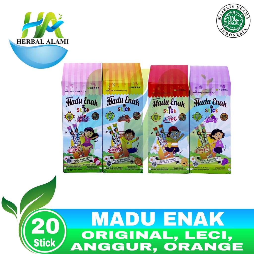 Jual MADU ENAK Stick Minuman Madu Rasa Isi 20s x 15gr | Shopee Indonesia
