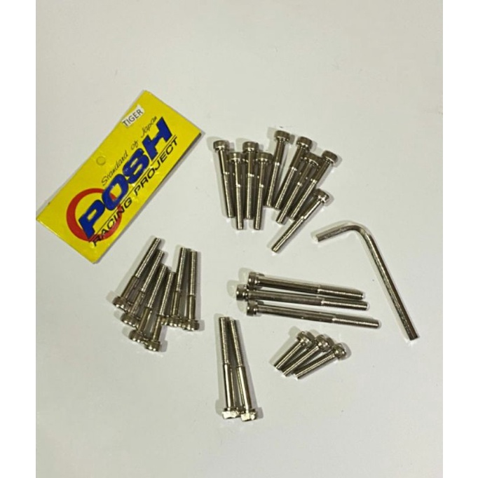 Jual Baut Blok Baut Mesin Tiger Megapro Stainles Posh | Shopee Indonesia
