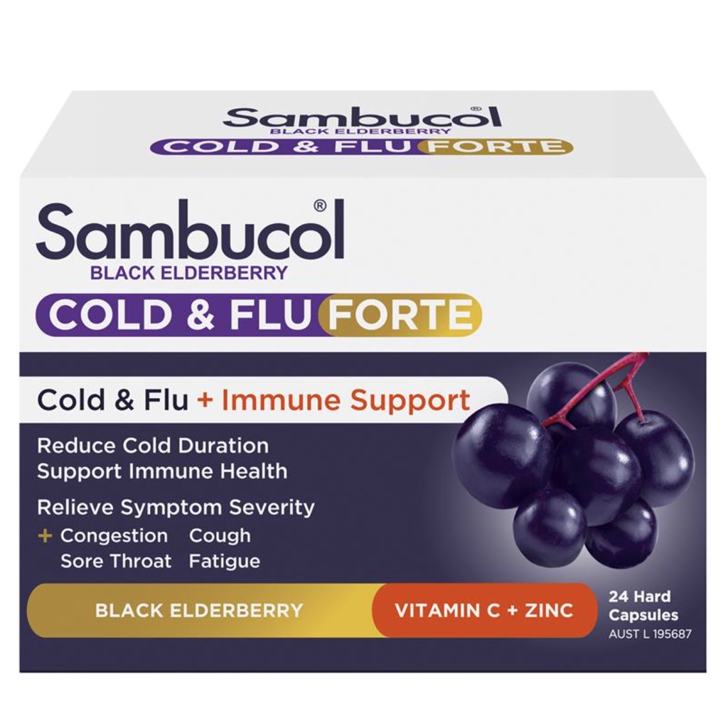 Jual SAMBUCOL Immune Defence Forte / Cold & Flu /Black Elderberry ALL ...