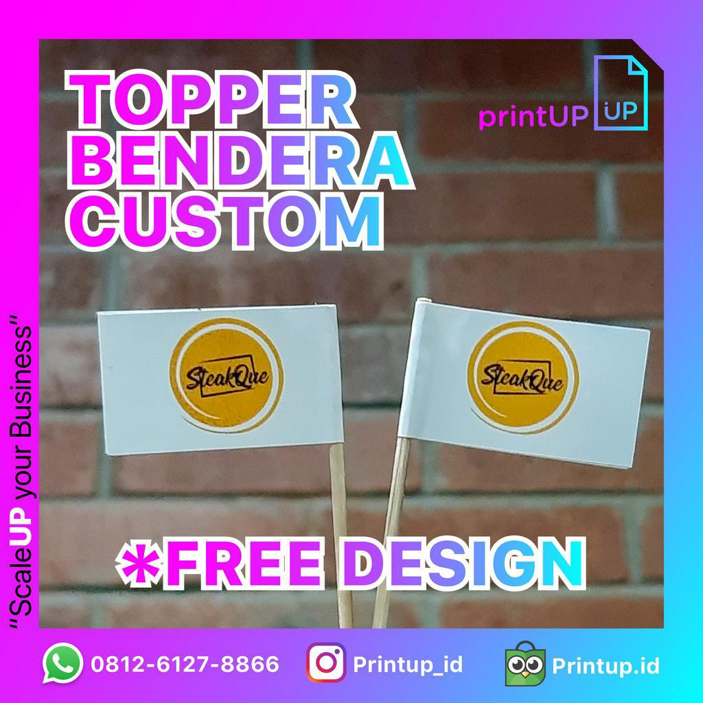 Jual Topper Bendera Custom / Tusuk Gigi Custom Snack / Steak / Topper ...