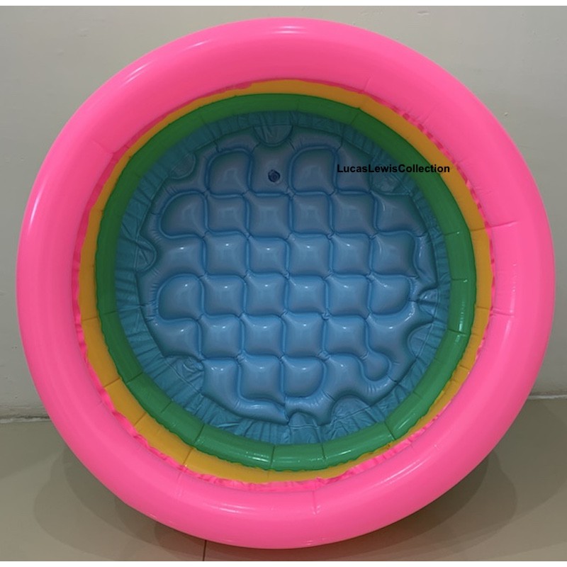 Jual FREE POMPA MANUAL !!! KOLAM RENANG BULAT BUNDAR ANAK MOTIF 3 WARNA ...