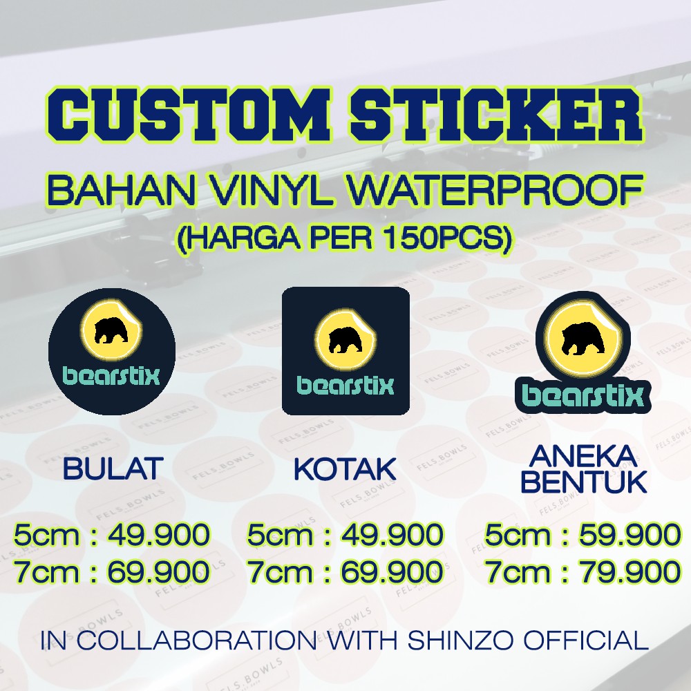 Jual CETAK STICKER VINYL MURAH - BUKAN STIKER KROMO - CUSTOM LOGO ...