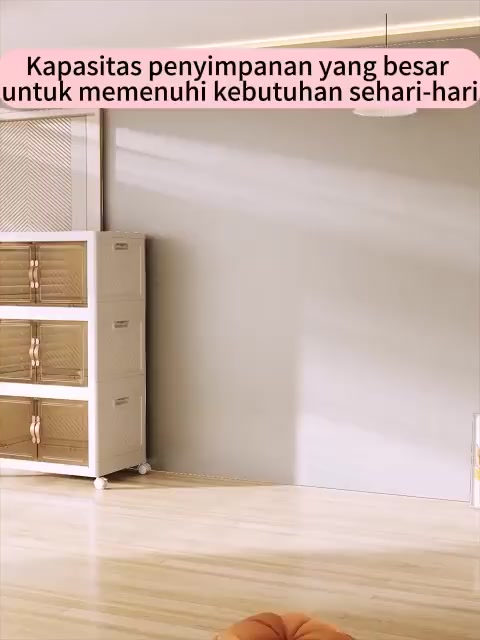 Jual Panjang60CM triple kotak penyimpanan storage box susun lemari ...
