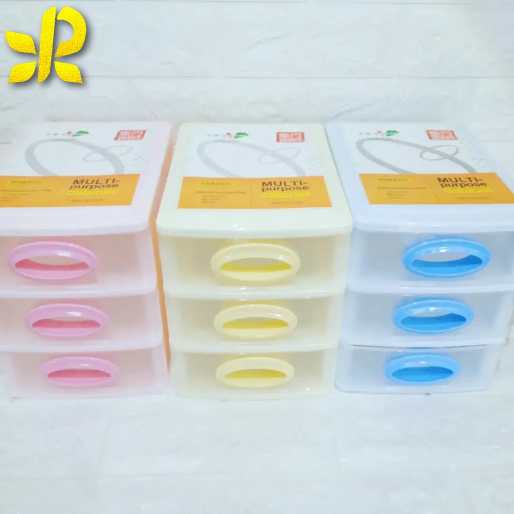 Jual Laci Penyimpanan Mini Container Susun 3 Drawer Cabinet | Shopee ...