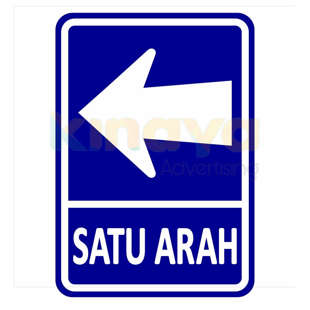 Jual Jual Rambu Penanda Jalan Satu Arah 35cm x 50cm Plat Alumunium ...