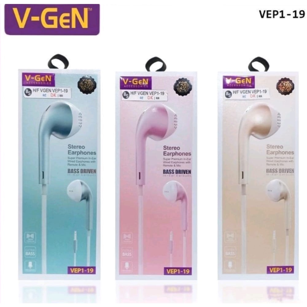 Jual HEADSET VGEN VEP1-19 Bass Stereo - Handsfree Hedset Handset ...