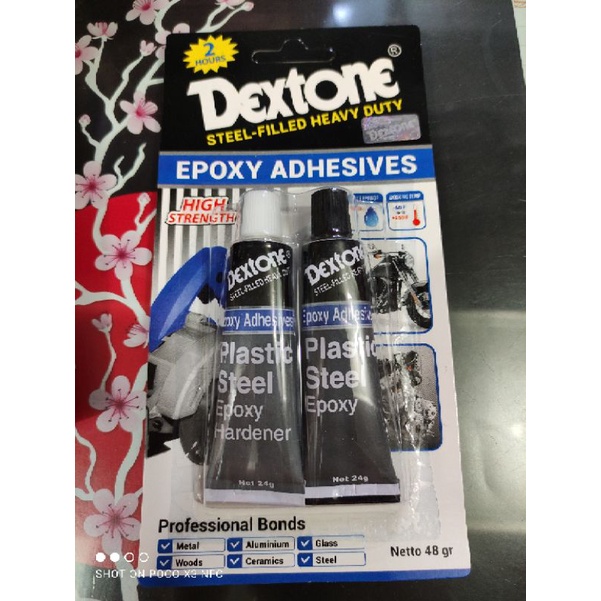 Jual Lem Dextone Besi Steel Filled Heavy Duty Epoxy Adhesives 48 gr 2 ...