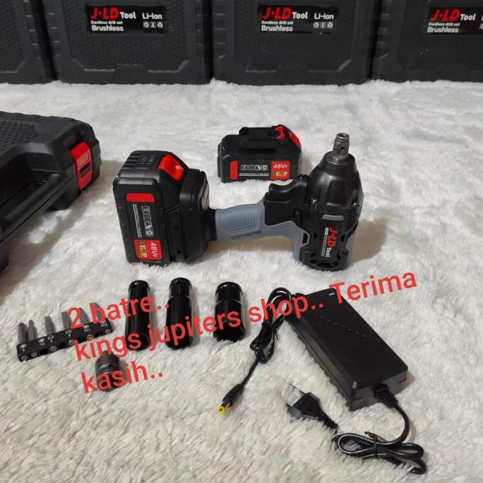 Jual power tools 2 batre IMPACT WRENCH JLD 48VOLT IMPECT IMPEK WRENCH ...