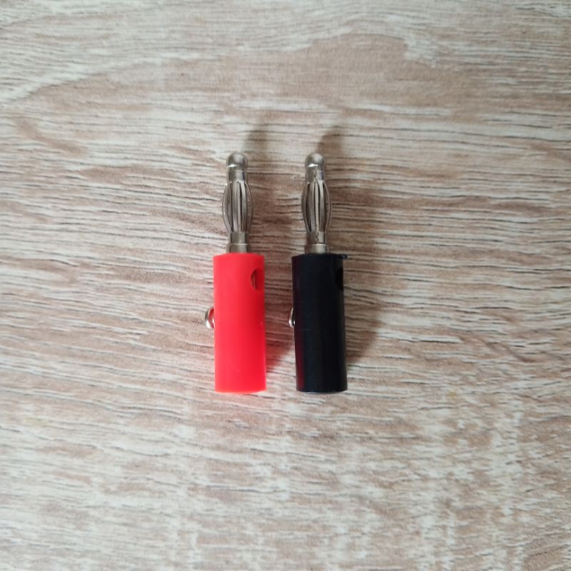 Jual Jack Banana Set Silver Male Terminal Jack Banana Plug Konektor ...