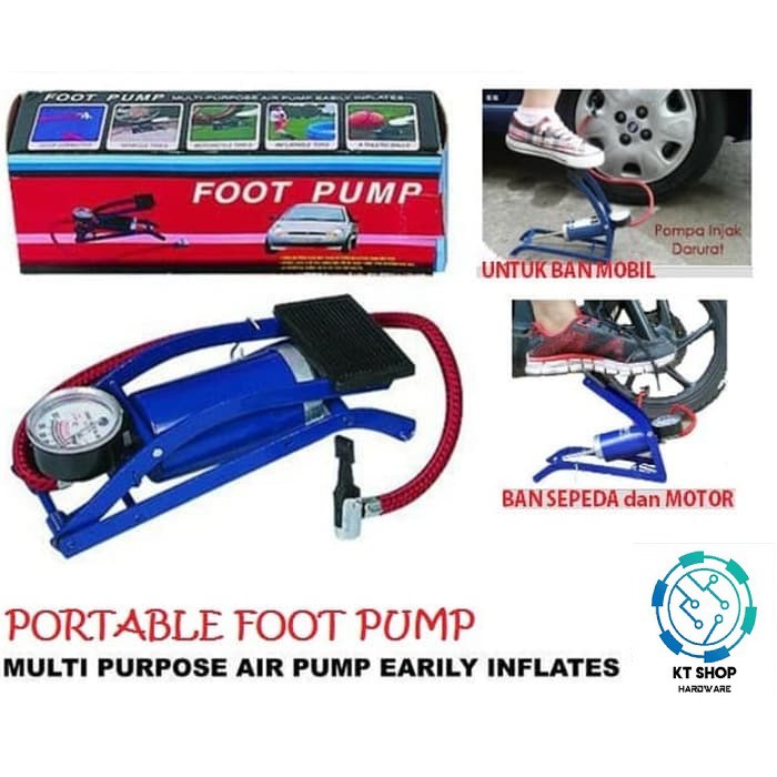 Jual Pompa Injak Kaki Pompa Angin Darurat Portable Foot Pump | Shopee ...