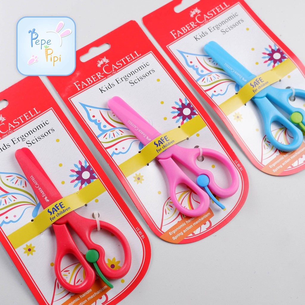Jual Gunting Anak Faber Castell Kids Ergonomic Scissors Gunting Kertas ...