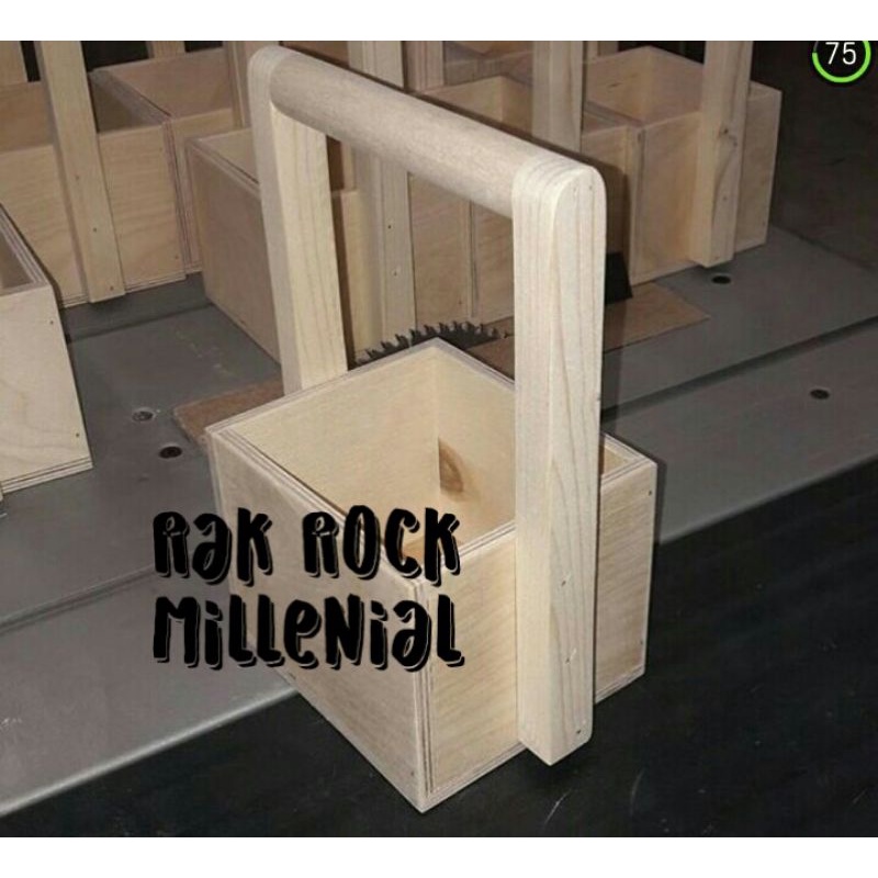 Jual Wooden Box Carrier Keranjang kayu 15x10x9 Keranjang Parcel Mini ...