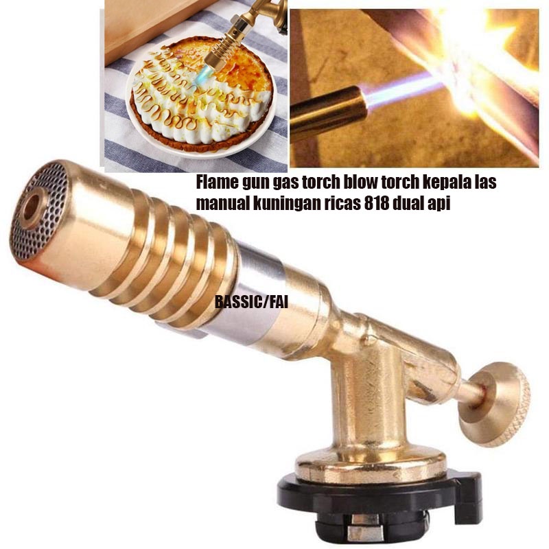 Jual Flame gun gas torch blow torch kepala las 818 kuningan alumunium ...