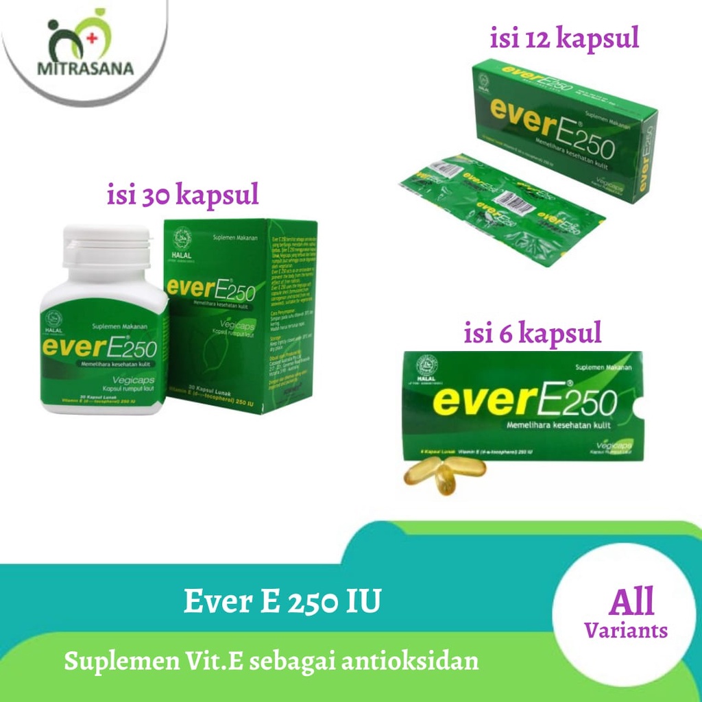 Jual Ever E 250 IU Isi 30 Kapsul/Ever E 250 IU isi 12 kapsul/Ever E 250 ...