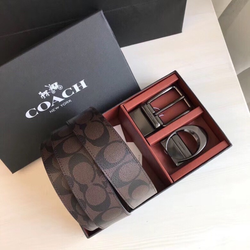 Jual coach Belt men in signature | Shopee Indonesia
