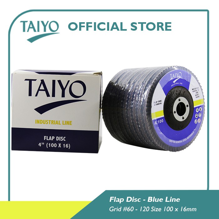 Jual Taiyo Flap Disc / Mata Amplas Susun Blue Industrial Line 100 mm ...