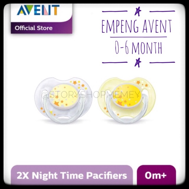 Jual Empeng Philip Avent Night Time Ortodentic Soothers | Shopee Indonesia