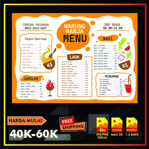Jual DESIGN DAFTAR MENU | Shopee Indonesia
