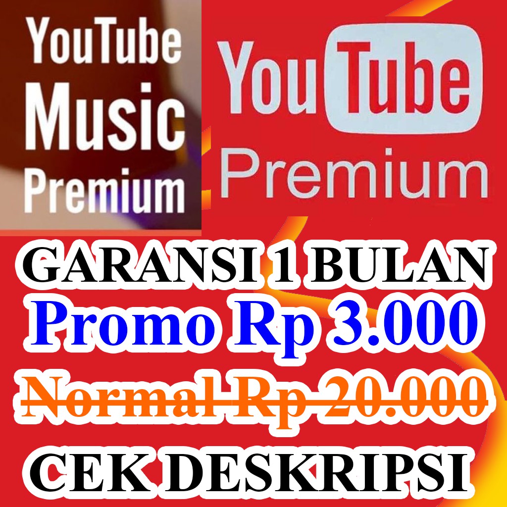 Jual YOUTUBE PREMIUM 1 BULAN FULL GARANSI HARGA MURAH | Shopee Indonesia