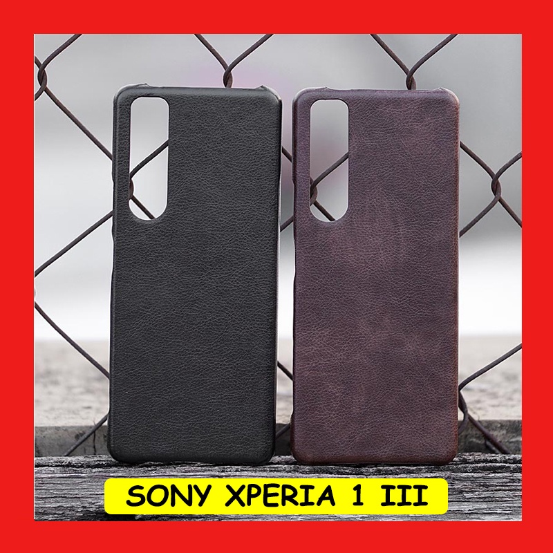 Jual Sony Xperia 1 III - ORIGINAL Leather Covered Hard Case Casing ...