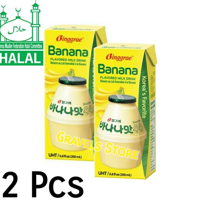 Jual [Bundling 2 Pcs] Binggrae Banana Milk - Susu Rasa Pisang ala Korea ...