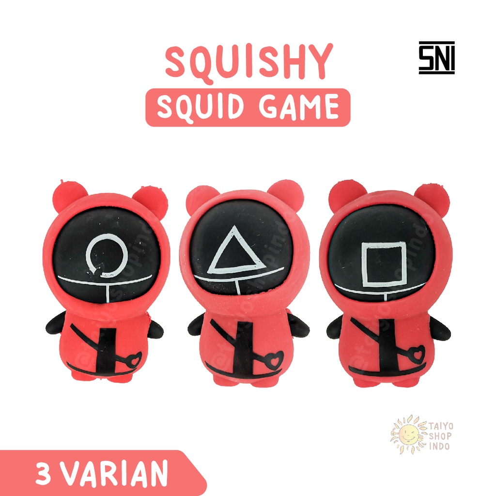 Jual TAIYO Mainan Anak Squid Game Squishy Squishi Anti Stres Karet ...