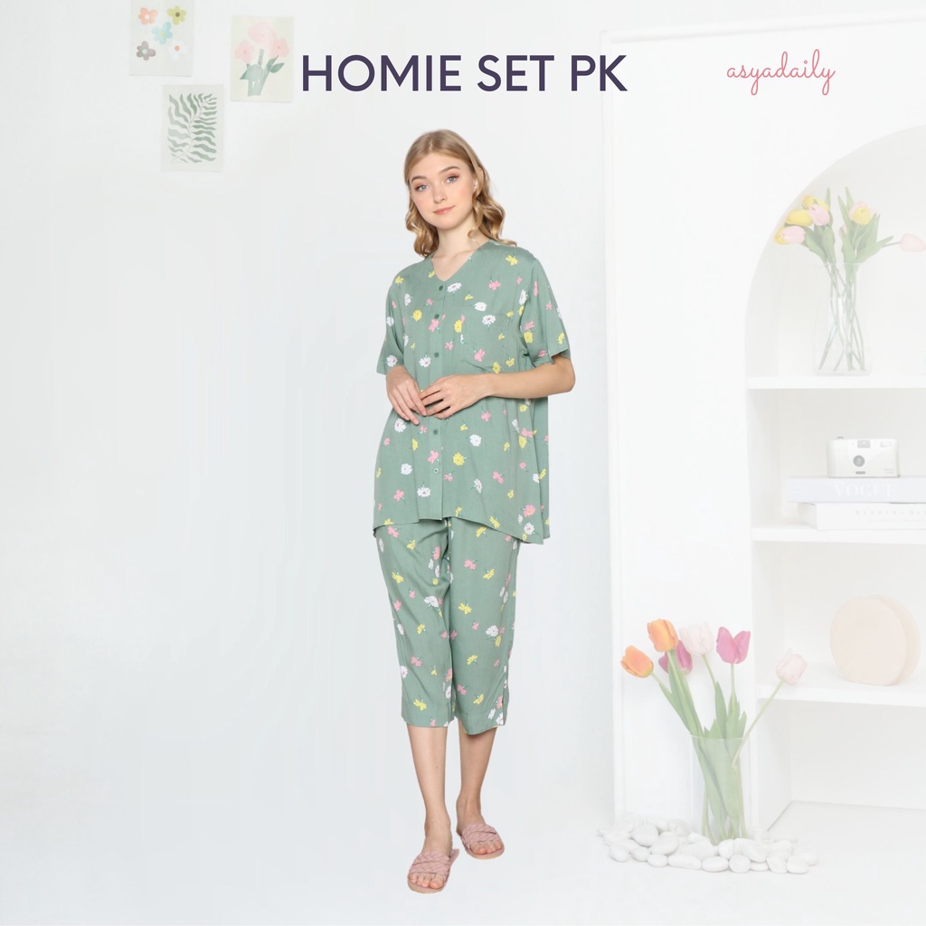 Jual HOMIE SET CELANA PENDEK | Sleepwear Nightwear Piyama Pajamas ...