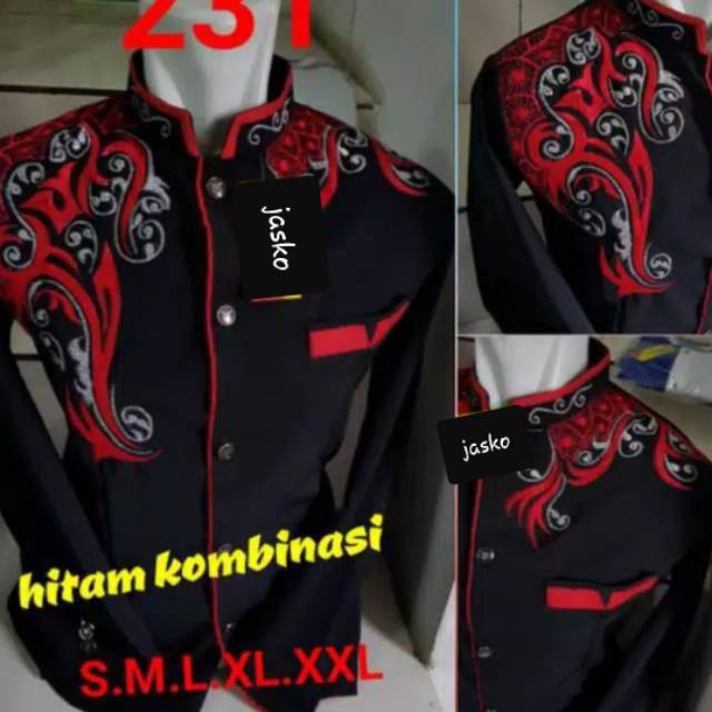 Jual Jasko Hitam List Merah JUMBO XXL XXXL XXXXL 5L 6L | Shopee Indonesia