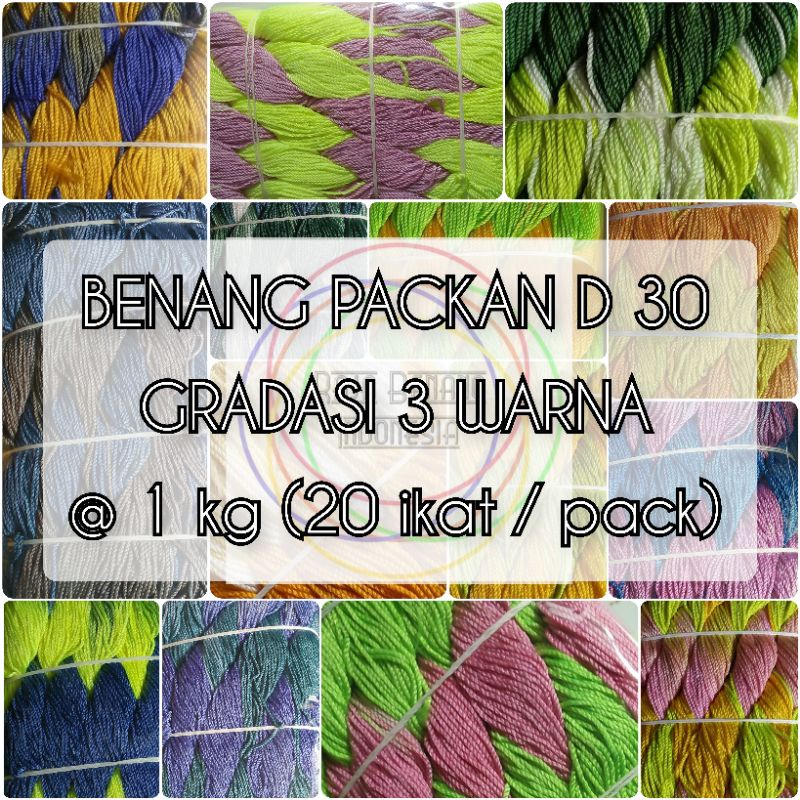 Jual Benang Hank / Benang Nilon / Benang Jaring / D30 Gradasi 3 Warna ...