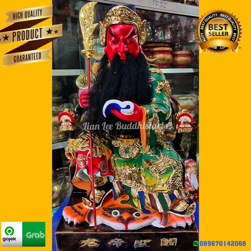 Jual patung dewa kwankong full kayu 16 inch | Shopee Indonesia