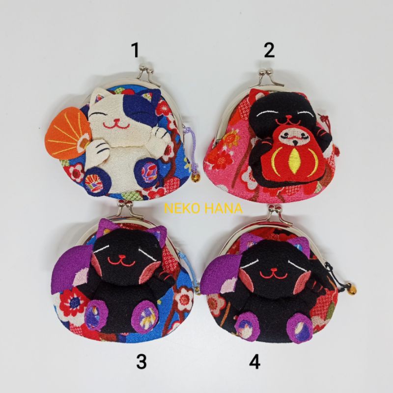 Jual Chirimen Neko Coin Wallet Dompet Kain Koin Kucing Khas Jepang ...
