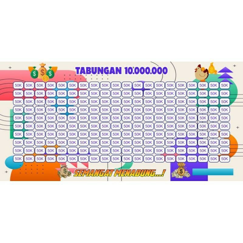Jual sticker / stiker celengan target viral | Shopee Indonesia
