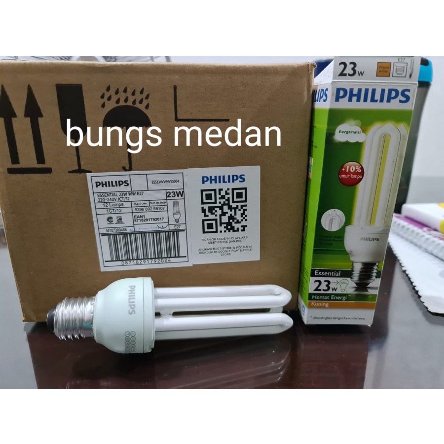 Jual LAMPU PHILIPS ESSENTIAL 23w 23 Watt 23watt KUNING PLC BOHLAM WARM WW | Shopee Indonesia