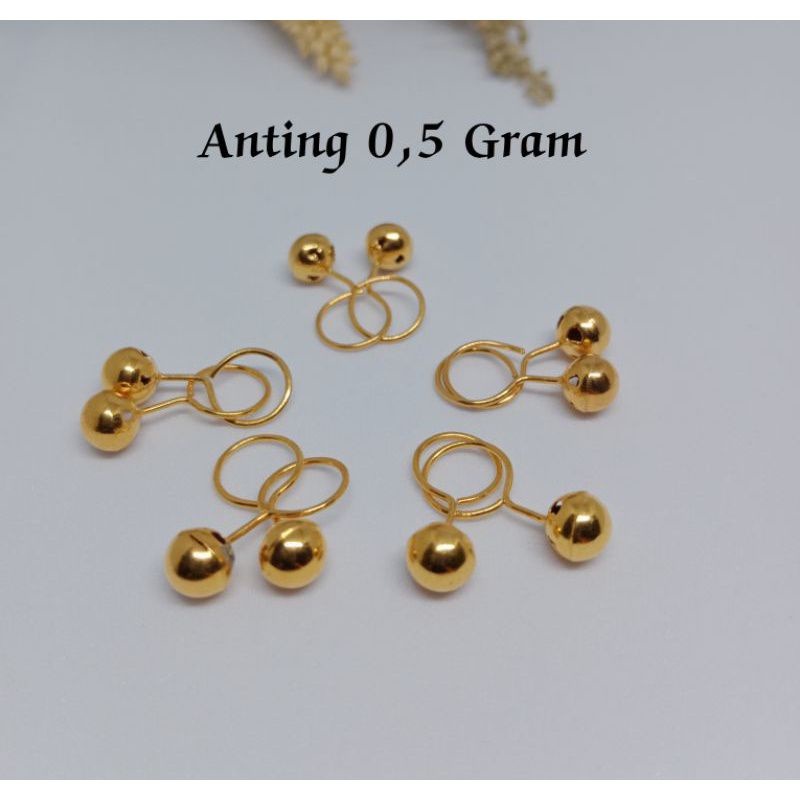 Jual Anting Toge Emas Muda ½ Gram | Shopee Indonesia