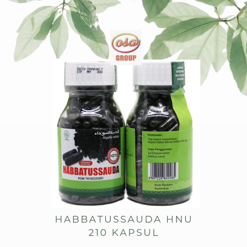 Jual Habbatussauda HNU 210 Kapsul Hbt obat nabi segala macam penyakit ...