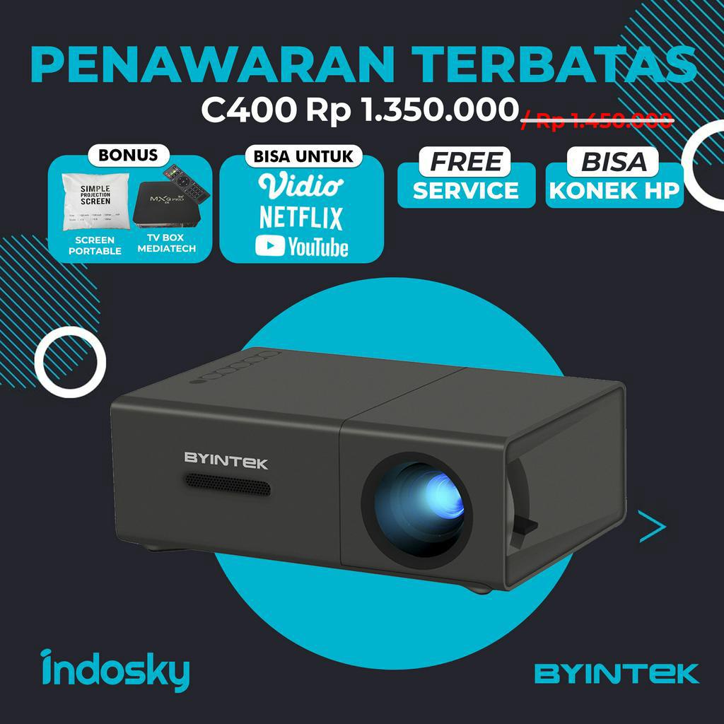 Jual Indosky Projector - Proyektor Byintek C400 600 Lumens [Penawaran ...