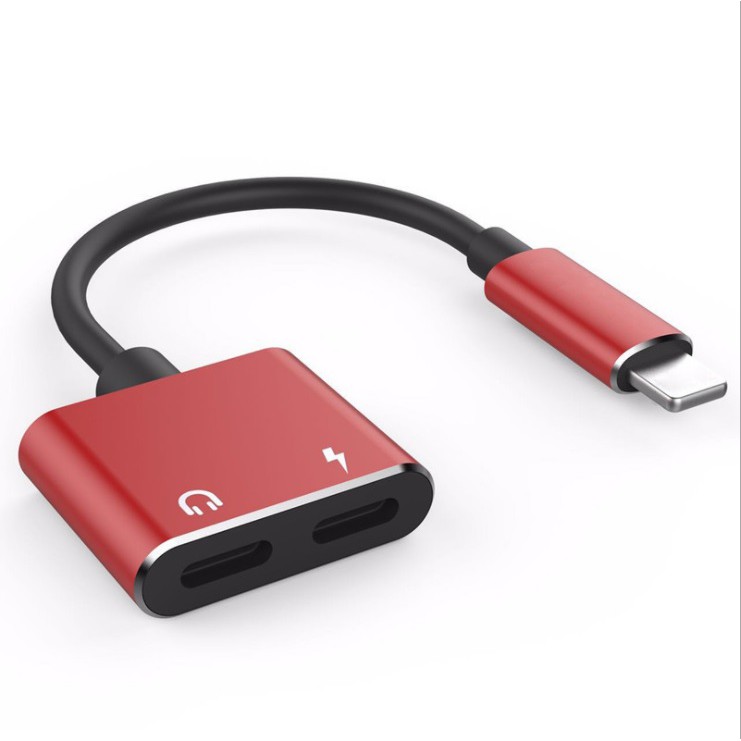 Jual (SUPPORT OPEN MIC) ADAPTER DUAL LIGHTNING TO LIGHTNING IPHONE ...