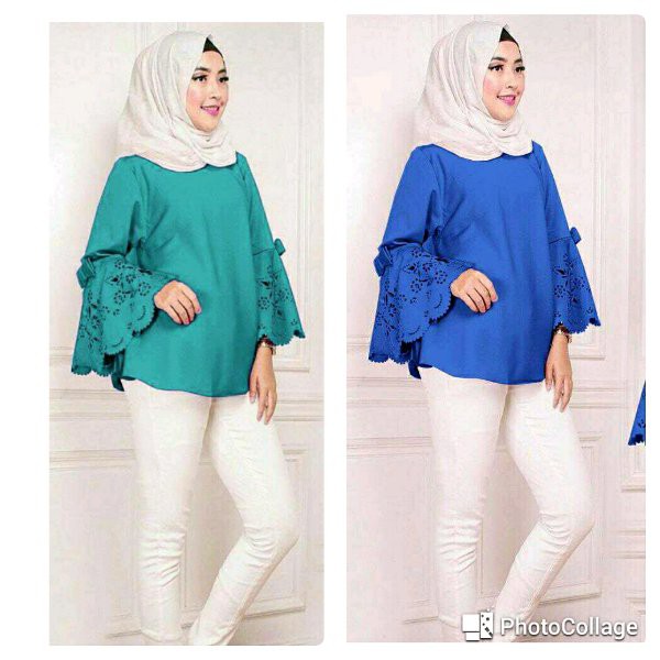 Jual ns FC Aqila blouse atasan top wanita murah navy marun kunyit biru ...