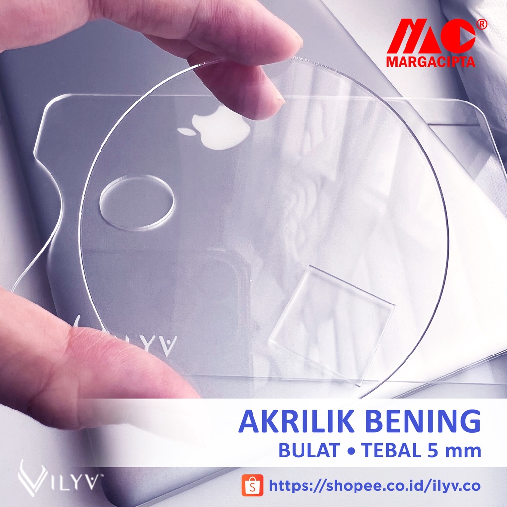 Jual Akrilik Bulat Bening 5 mm Marga Cipta / Akrilik Potong Bulat Laser Cutting | Shopee Indonesia