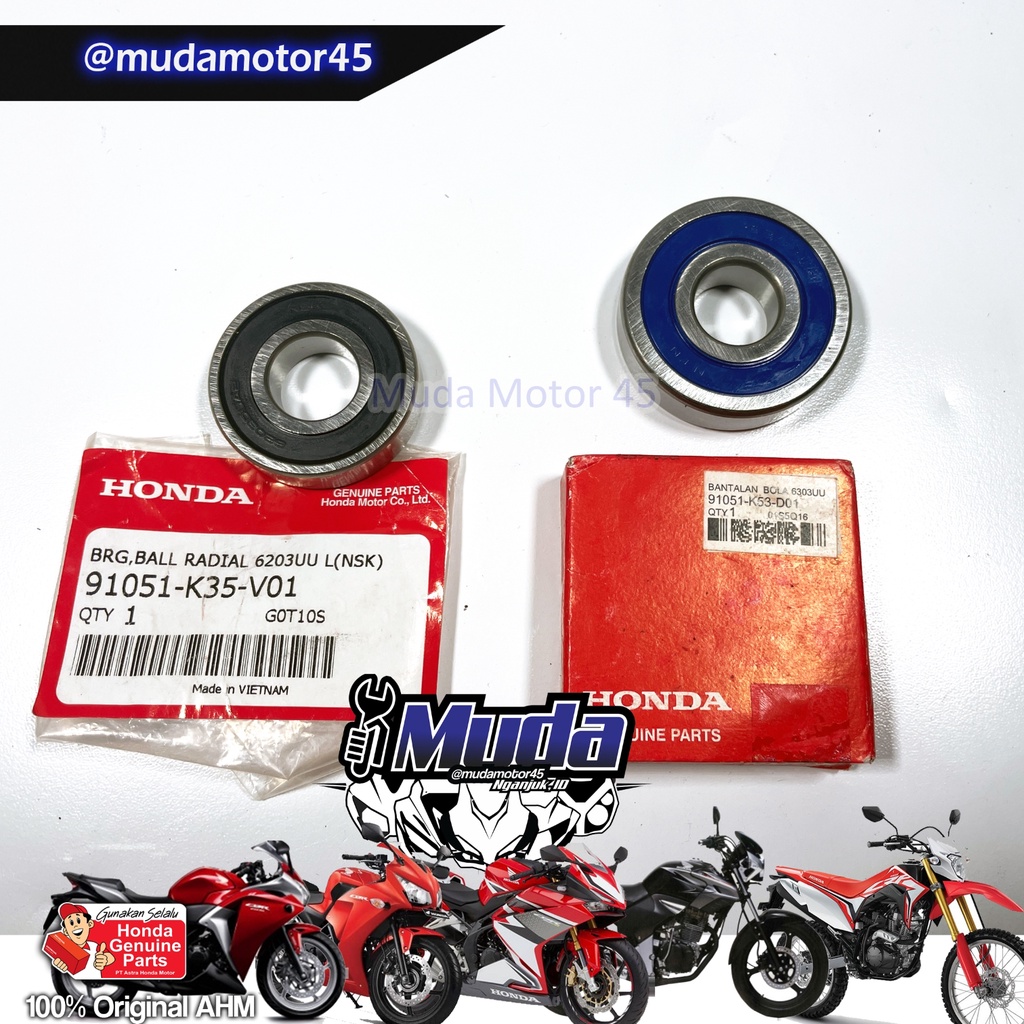 Jual BEARING RODA BELAKANG 6203 6303 CBR250R CBR250RR TIGER CRF150L ...