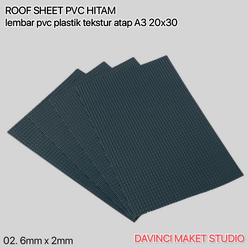 Jual Miniatur Atap Genteng Abu Biru Dongker Plastik PVC Tekstur Bahan ...