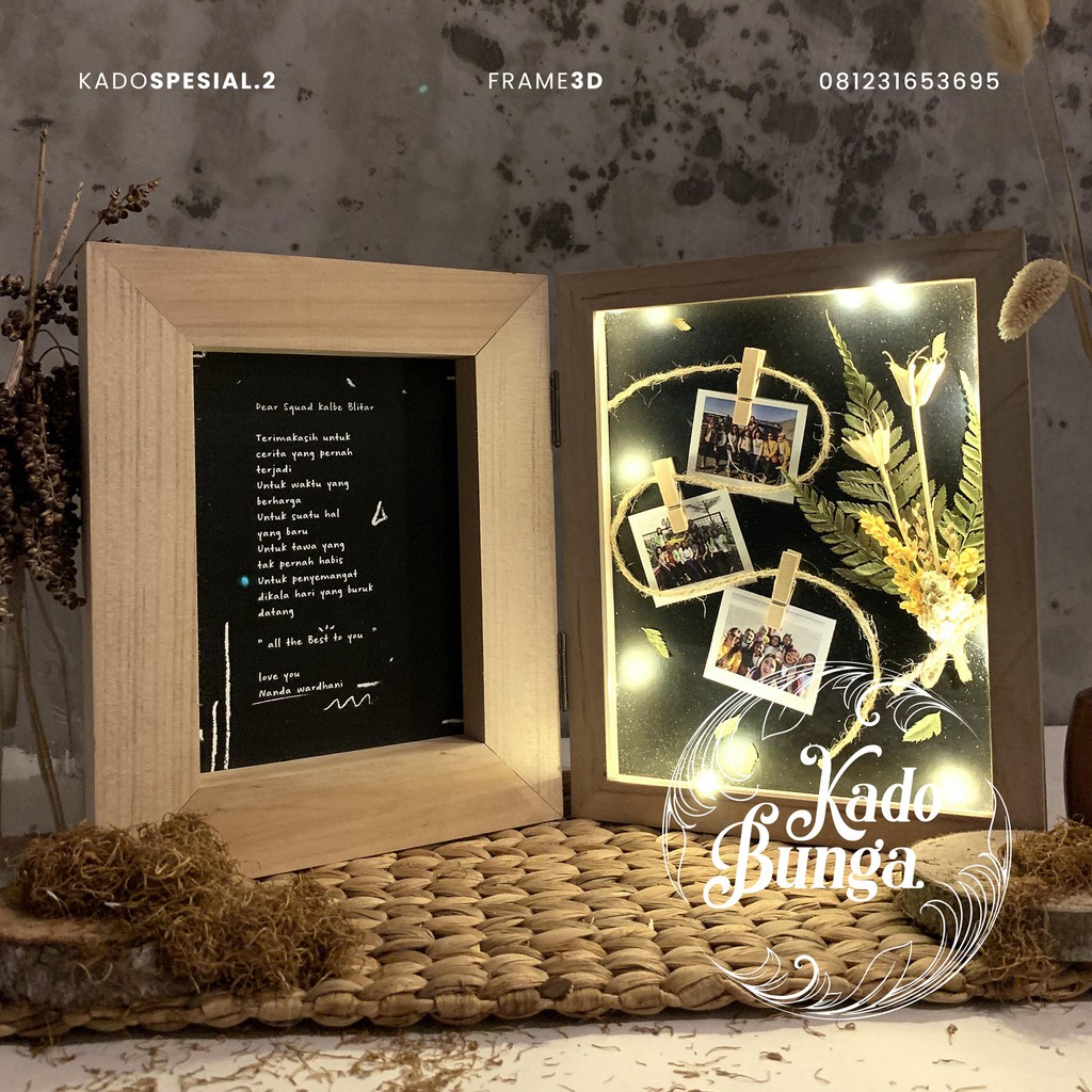 Jual KADO SPESIAL FRAME 3D 25X20 BUKA TUTUP HADIAH KADO UNIK UNTUK ...