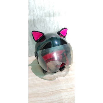 Jual accesories helm kuping kucing helmet cat biker motorcycle cosplay ...