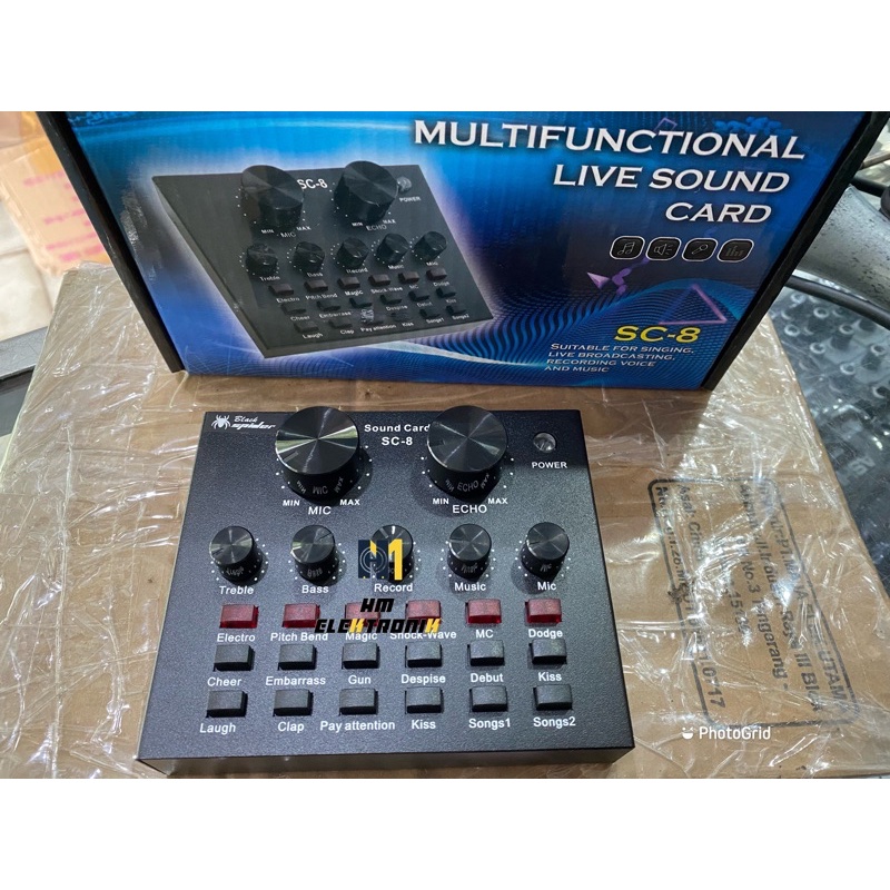 Jual Soundcard Black Spider SC-8 Live broadcasting | Shopee Indonesia
