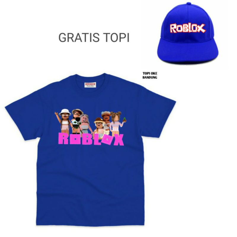 Jual KAOS ROBLOX FREE TOPI | Shopee Indonesia