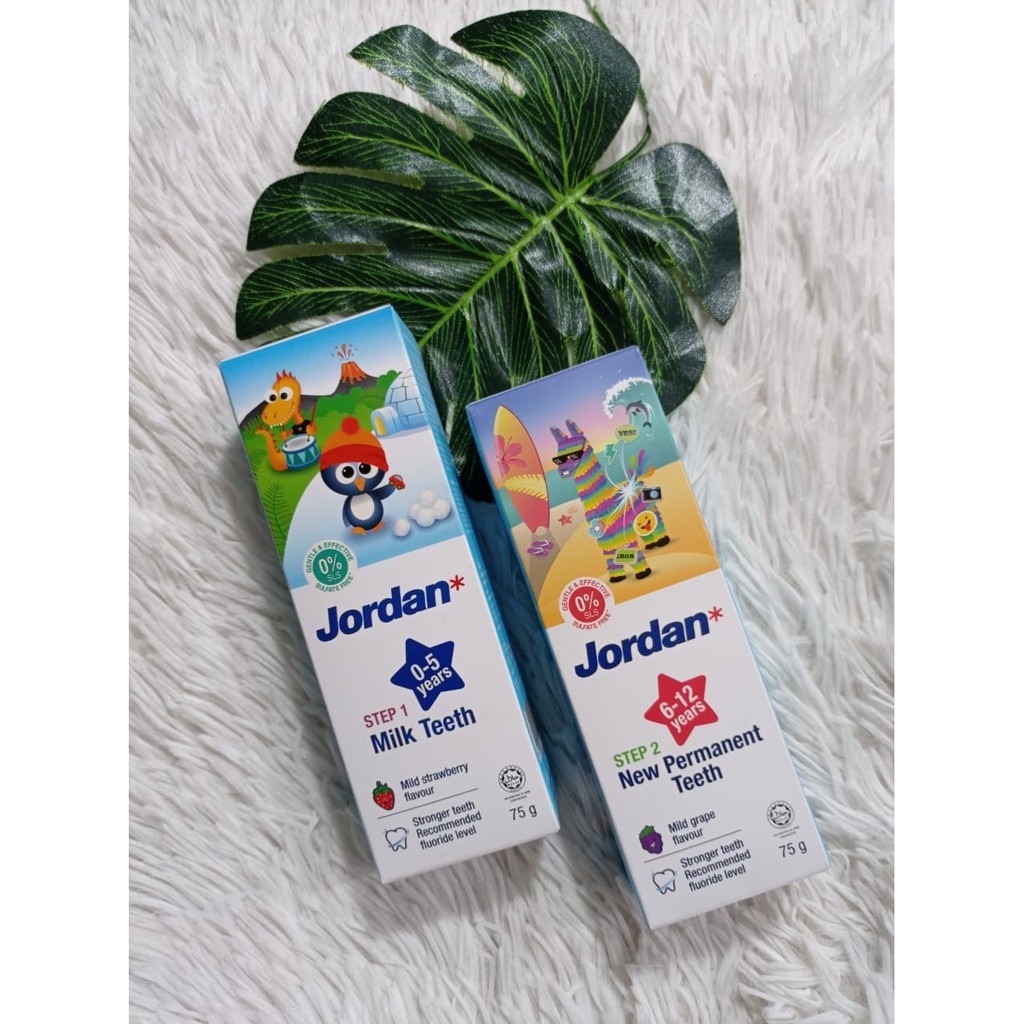 Jual Pasta Gigi Anak Jordan Toothpaste Step 1/ Step 2 | Shopee Indonesia