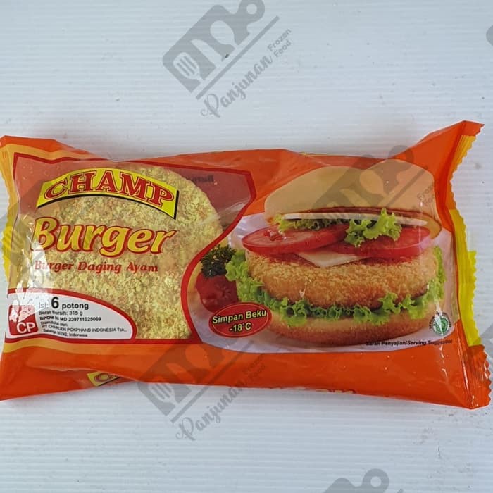 Jual CHAMP BURGER 315 GR / DAGING BURGER CHAMP | Shopee Indonesia