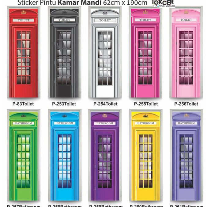 Jual Stiker Pintu Kamar Mandi BOX LONDON | Shopee Indonesia