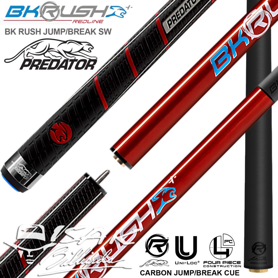 Jual Predator BK Rush JB RED SW - Carbon Jump Break Cue Stick Loncat ...